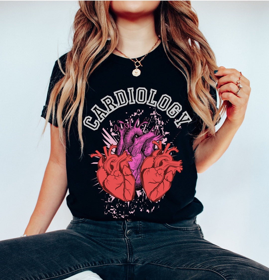 Cardiac Nurse Shirt Cardiology Heart Anatomy Tee Custom Text Tshirt ...