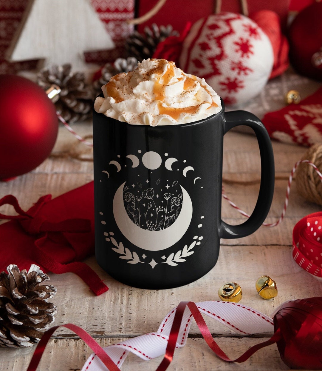 Mystic Moon and Sun Mug Mystical Moon Phase Mug Moon Phase Vintage Moon ...