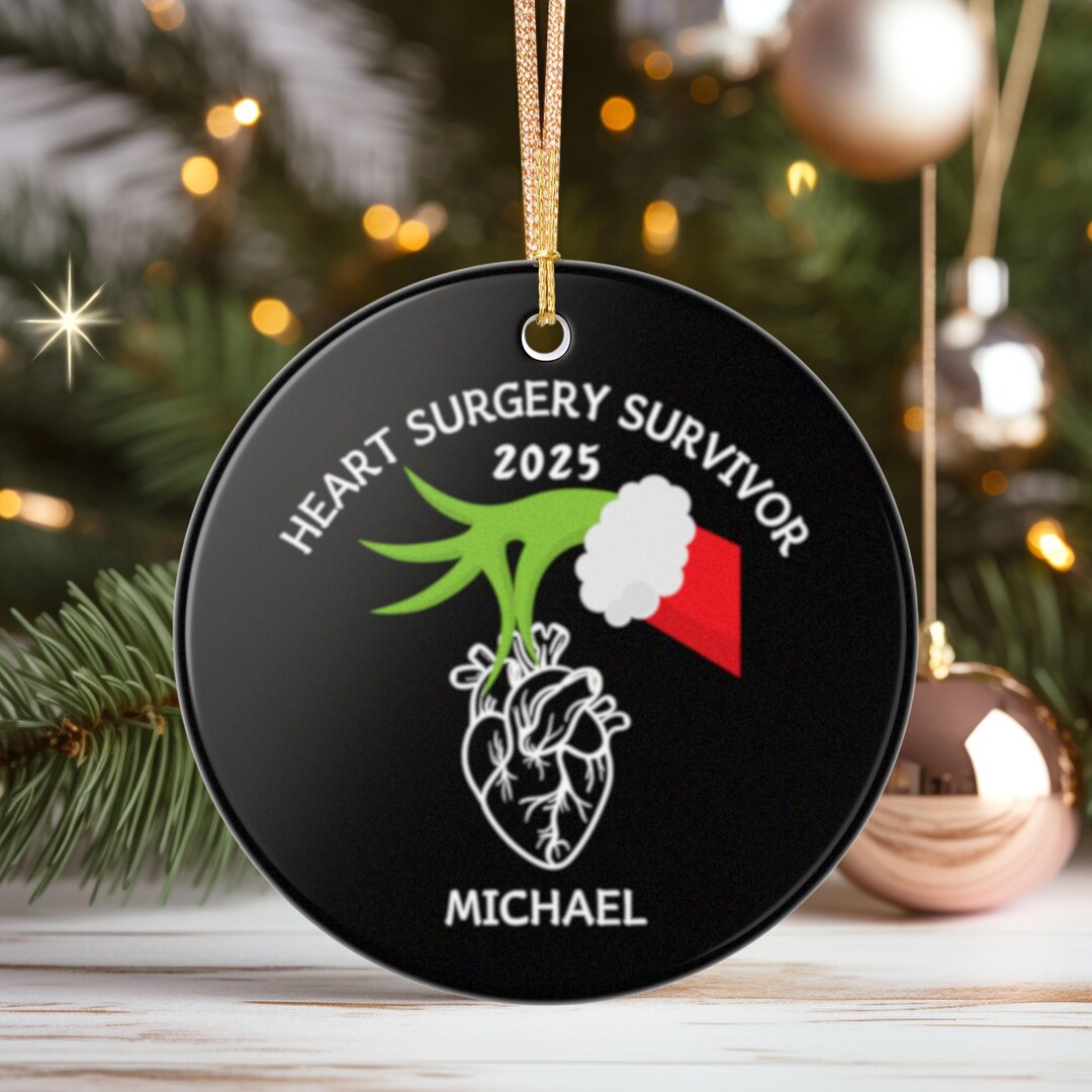 Custom Heart Surgery Ornament, Cardiac Arrest Survivor Gift, Heart ...