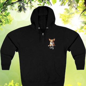 Custom Pet Dog Cat Photo Zip-up Hoodie Wear Your Pet's Love ...