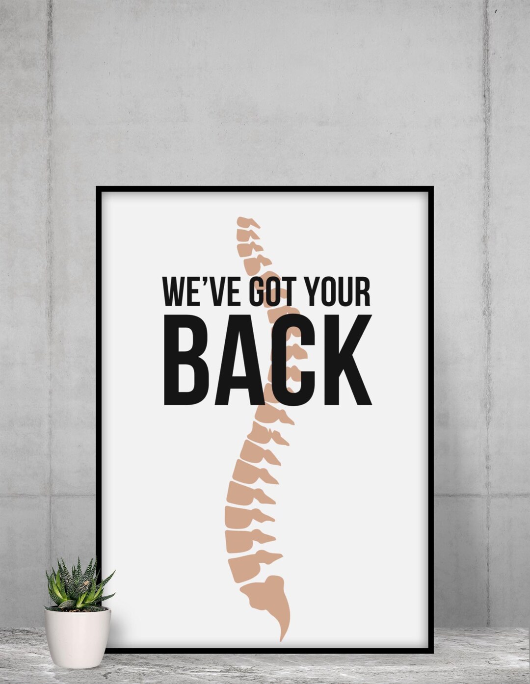 Spine Anatomy Poster Digital Download Chiropractor Office Print Ortho ...