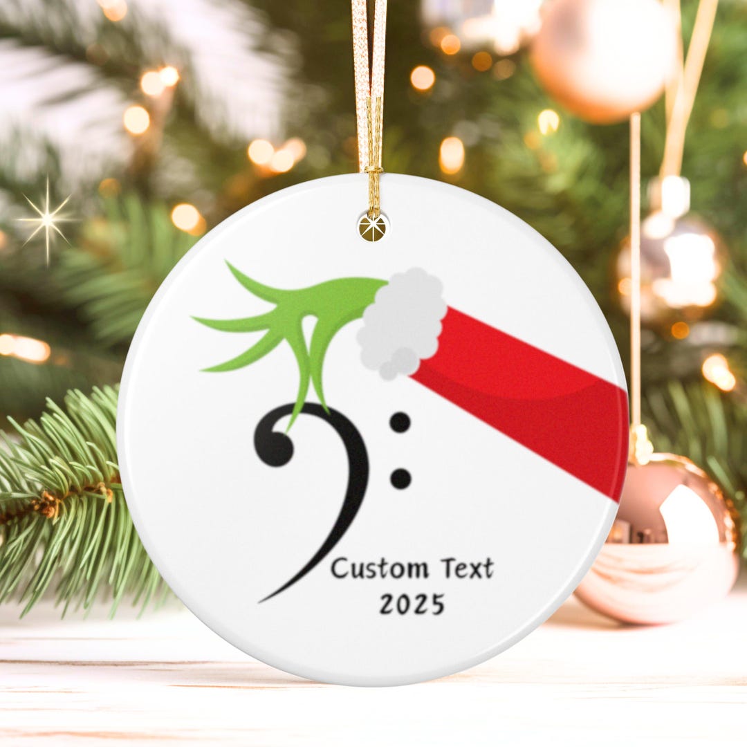 Musical Ornament Christmas Bass Clef Music Gift Ideal for Music and ...