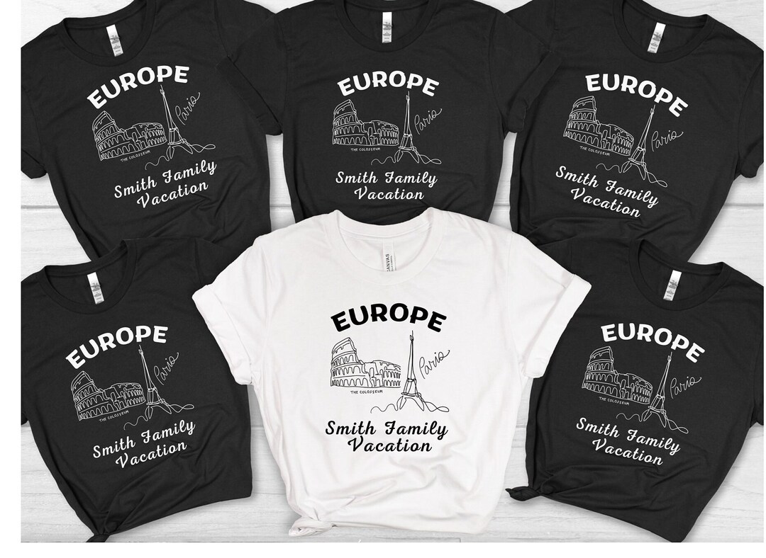 Europe Vacation Shirts Group Italy France Shirts Custom Vacation Shirt ...