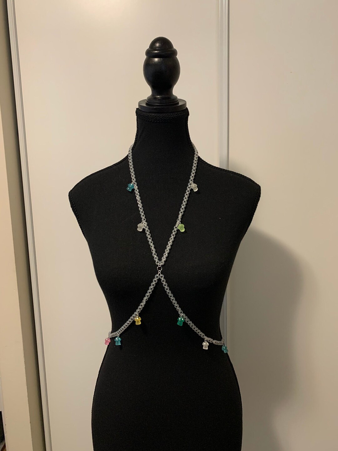 GLOW IN the DARK Festival Body Chain (style 7: Mushrooms) - Etsy