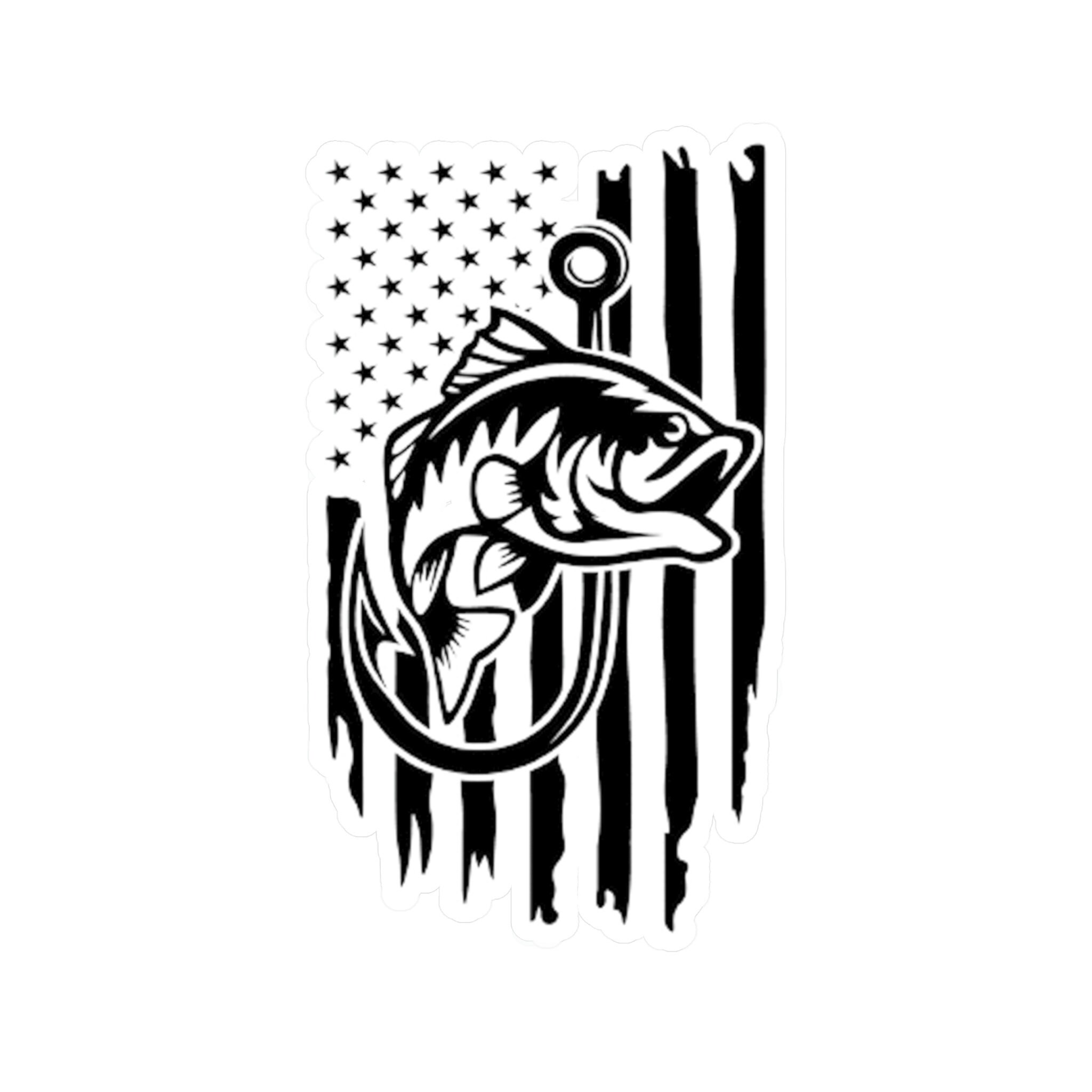 Fish, Hook, Flag Vinyl Decal - Etsy