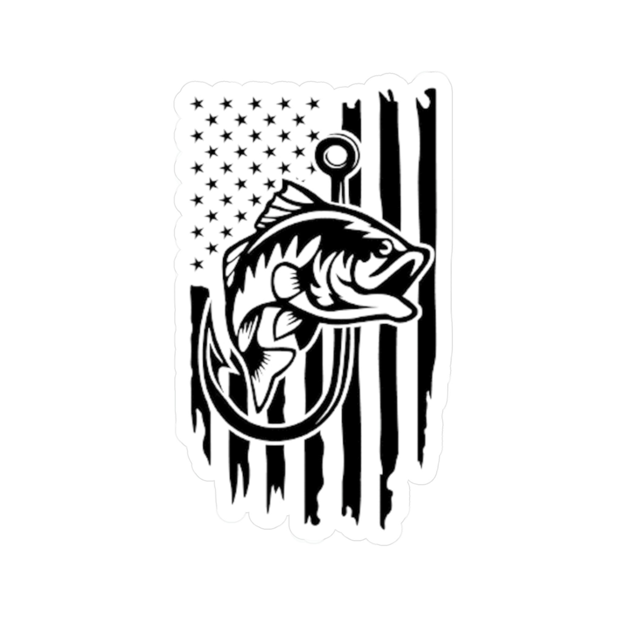 Fish, Hook, Flag Vinyl Decal - Etsy