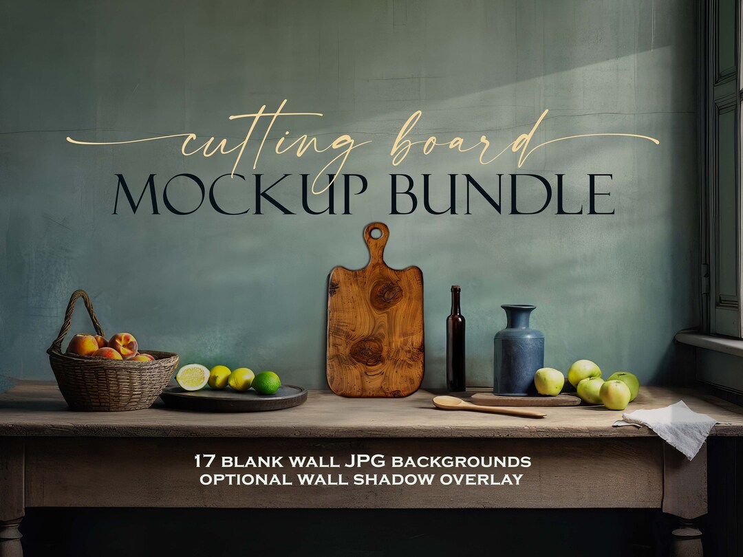 17 Kitchen Cutting Board Mockup Bundle, Kitchen Mockup, Product Mockup ...