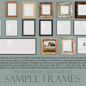 Cozy Suburban Frame Mock up Bundle (10), Blank Wall Mock Up, Frame Mock ...