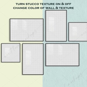Gallery Wall Mockup Metal Frame Mockup Wall Art Mockup Art Display With ...
