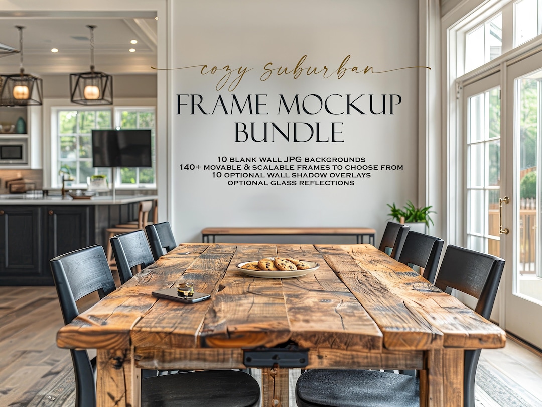 Cozy Suburban Frame Mock up Bundle (10), Blank Wall Mock Up, Frame Mock ...