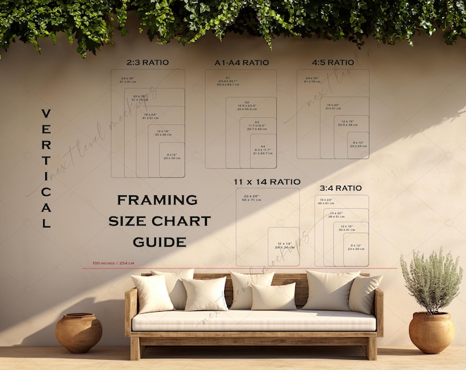 Model Wall Art Size Guide (portrait), Photo Size Guide, Poster Size ...