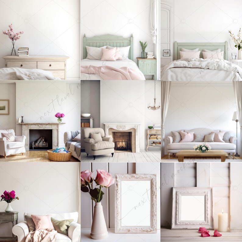 Cottagecore Farmhouse Mockup Bundle 10 Shabby Chic Frame - Etsy