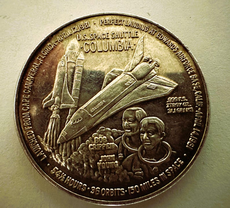 US Space Shuttle Columbia Silver Coin! - Etsy
