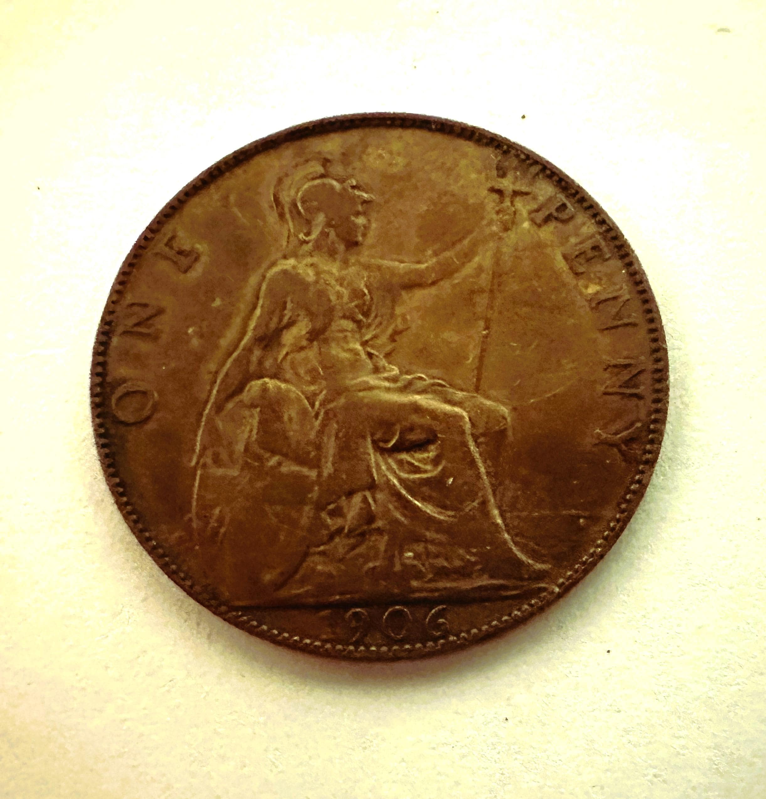Very Rare 1906 One Penny Coin Edwardvs the VII - Etsy