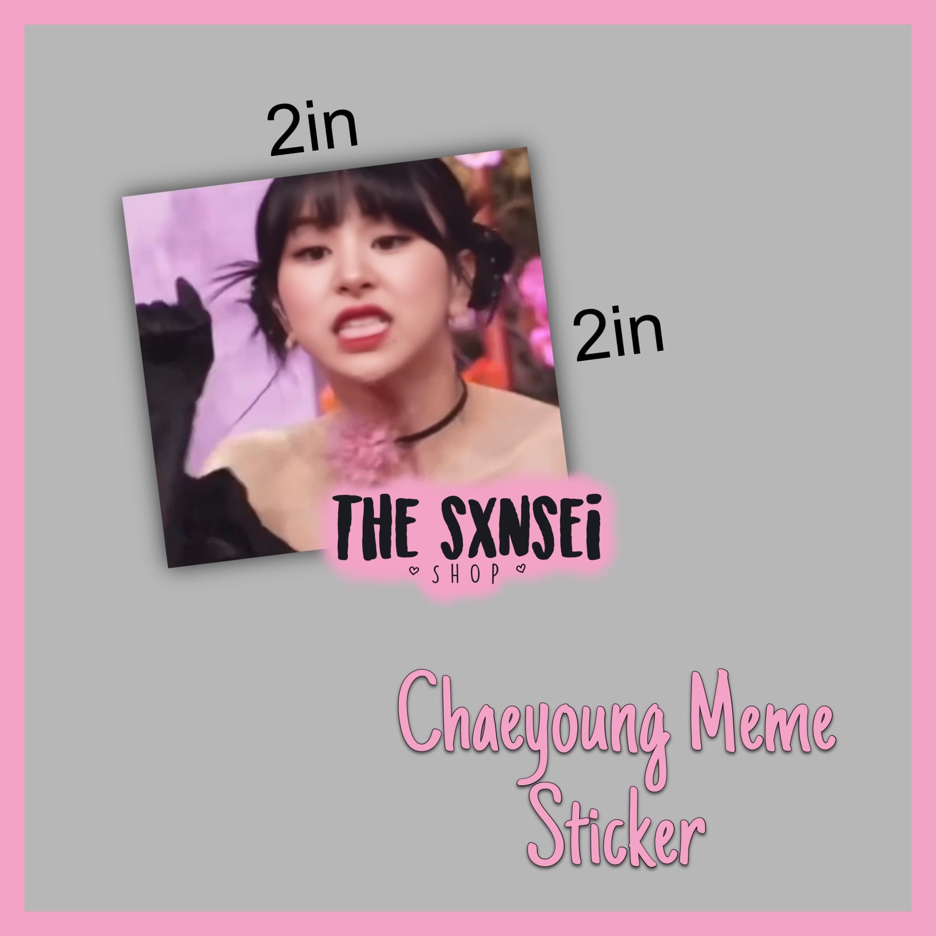 Twice Chaeyoung Fist Pose Meme Holo Sparkle Sticker - Etsy