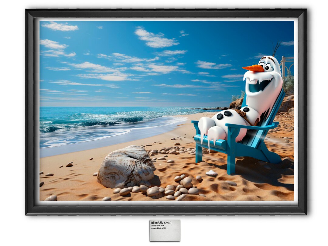Melting for You Artwork, Olaf Print Animation 3D Poster Perfect Gift ...