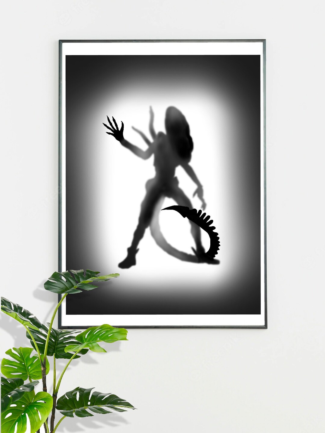 Xenomorph Alien Silhouette Print - Etsy
