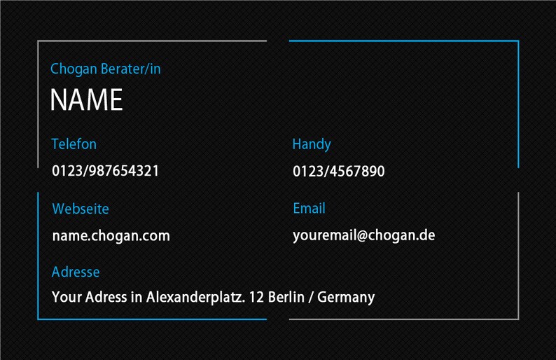 Chogan Visitenkarte Personalisiert Digitale Datei Download - Etsy.de