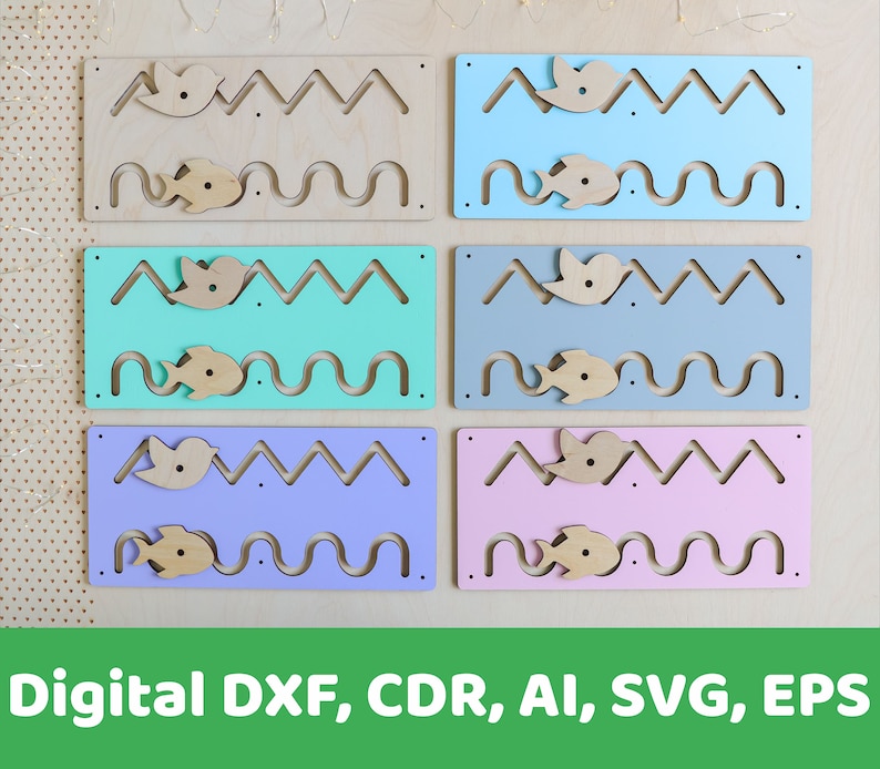 Double Maze Labyrinth Busy Board Part Element Detail File for - Etsy