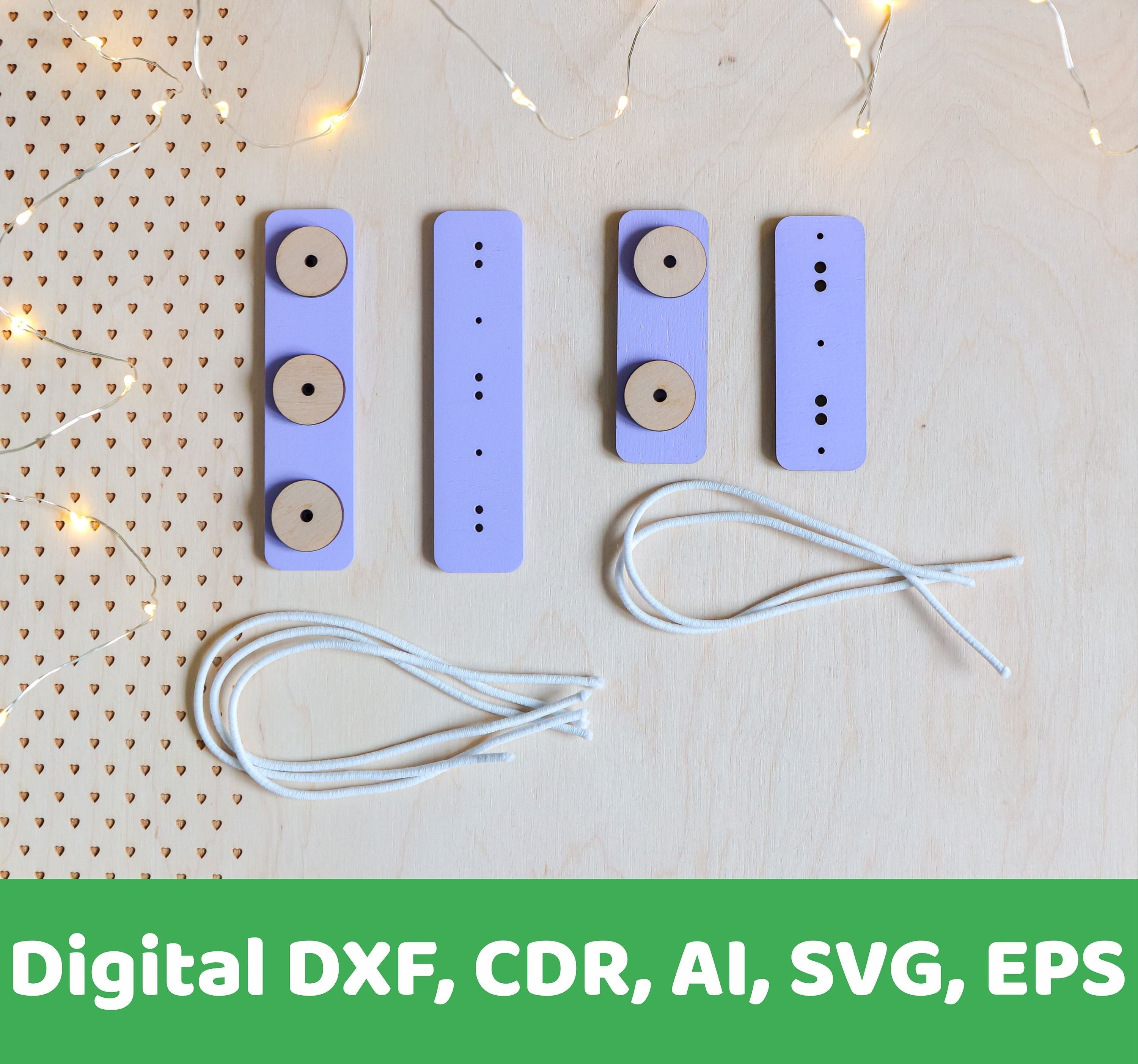 Button Wooden, Busy Board Part Element Detail File for Laser Cut ...