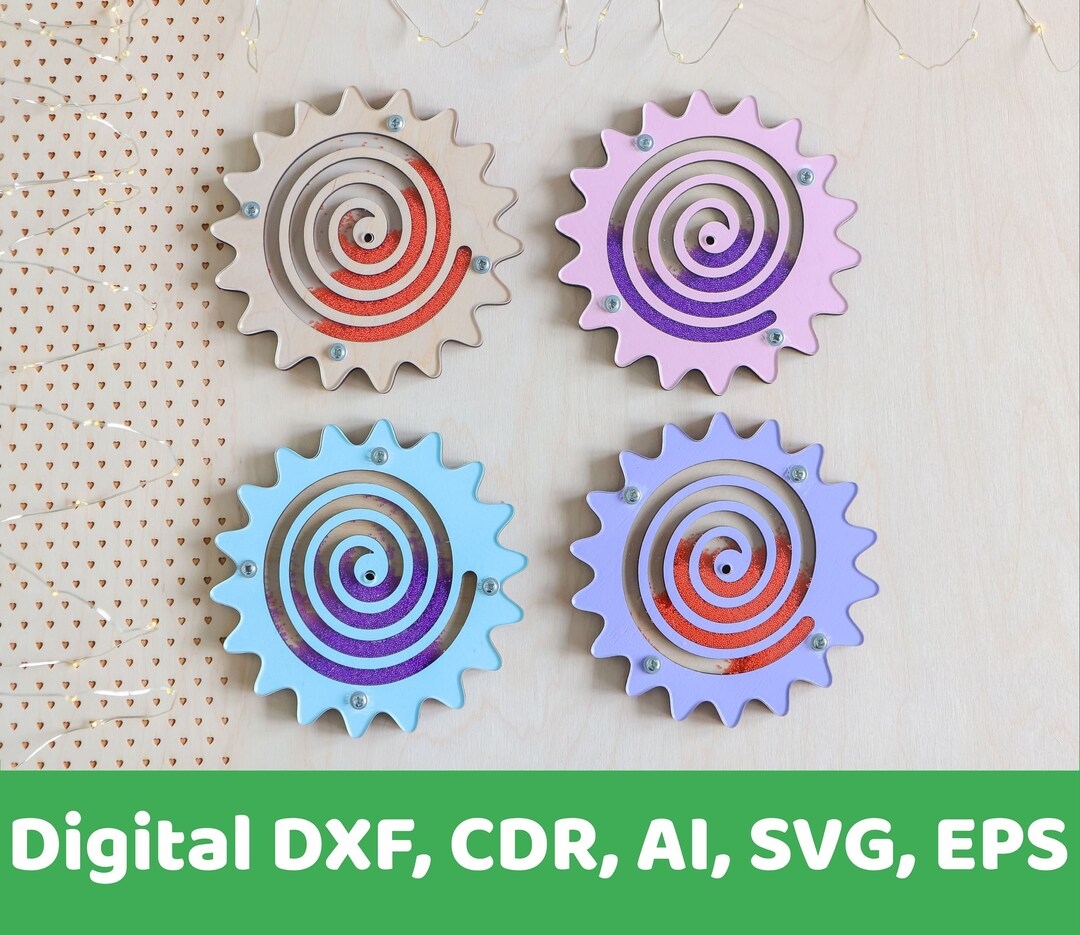 Gear With Beads, Busy Board Part Element Detail File for Laser Cut ...