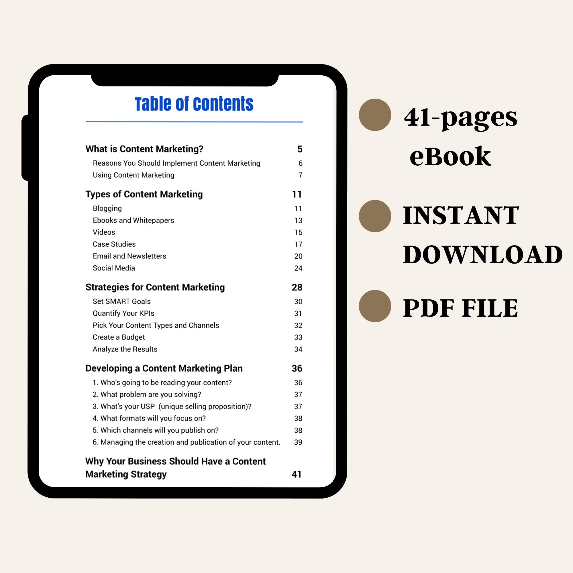 Content Marketing Ebook Beginner Guide to Content Marketing - Etsy