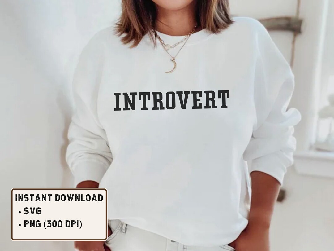 Minimalist SVG Introvert Minimal Svg Design Print on Demand Tshirt Svg ...