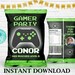 Video Game Chip Bag, Editable Gamer Chip Bag, Gamer Birthday Party ...