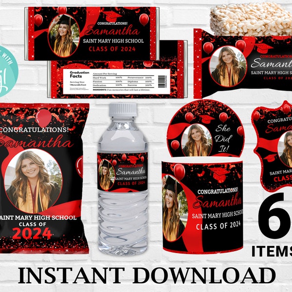 Red and Black Party Decor - Etsy