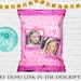 Pink Chip Bag, Editable Chip Template, Editable Pink Birthday Chip Bag ...