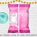 Pink Chip Bag, Editable Chip Template, Editable Pink Birthday Chip Bag ...