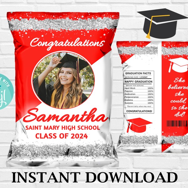 Graduation Chip Bags - Etsy