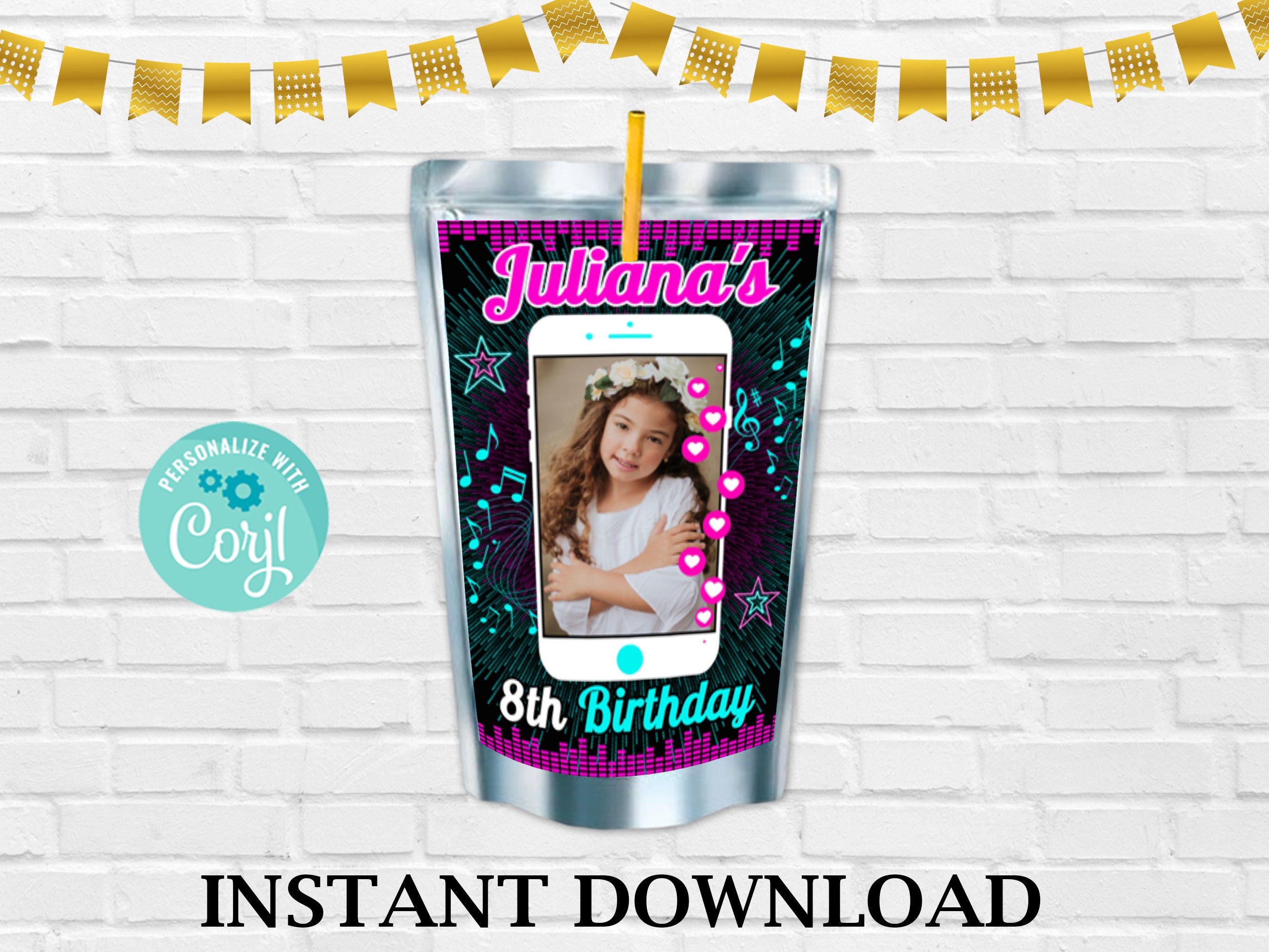Tiktok Inspired Bundle, Editable Tiktok Inspired 6 Items Set, Musical ...