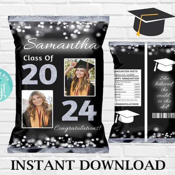Graduation Chip Bags - Etsy