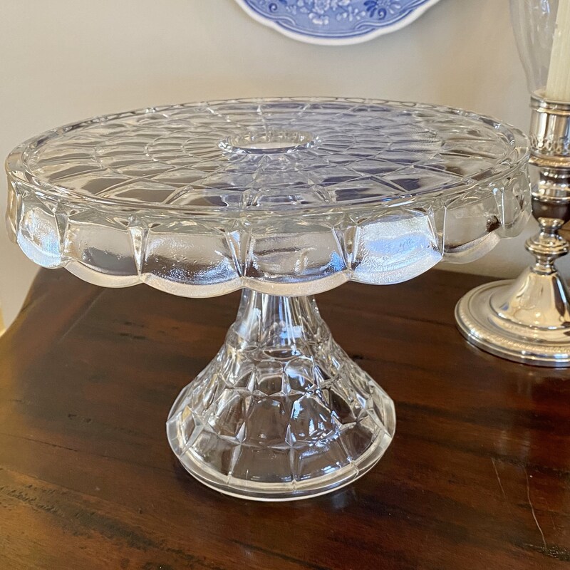 Glass Cake Stand - Etsy
