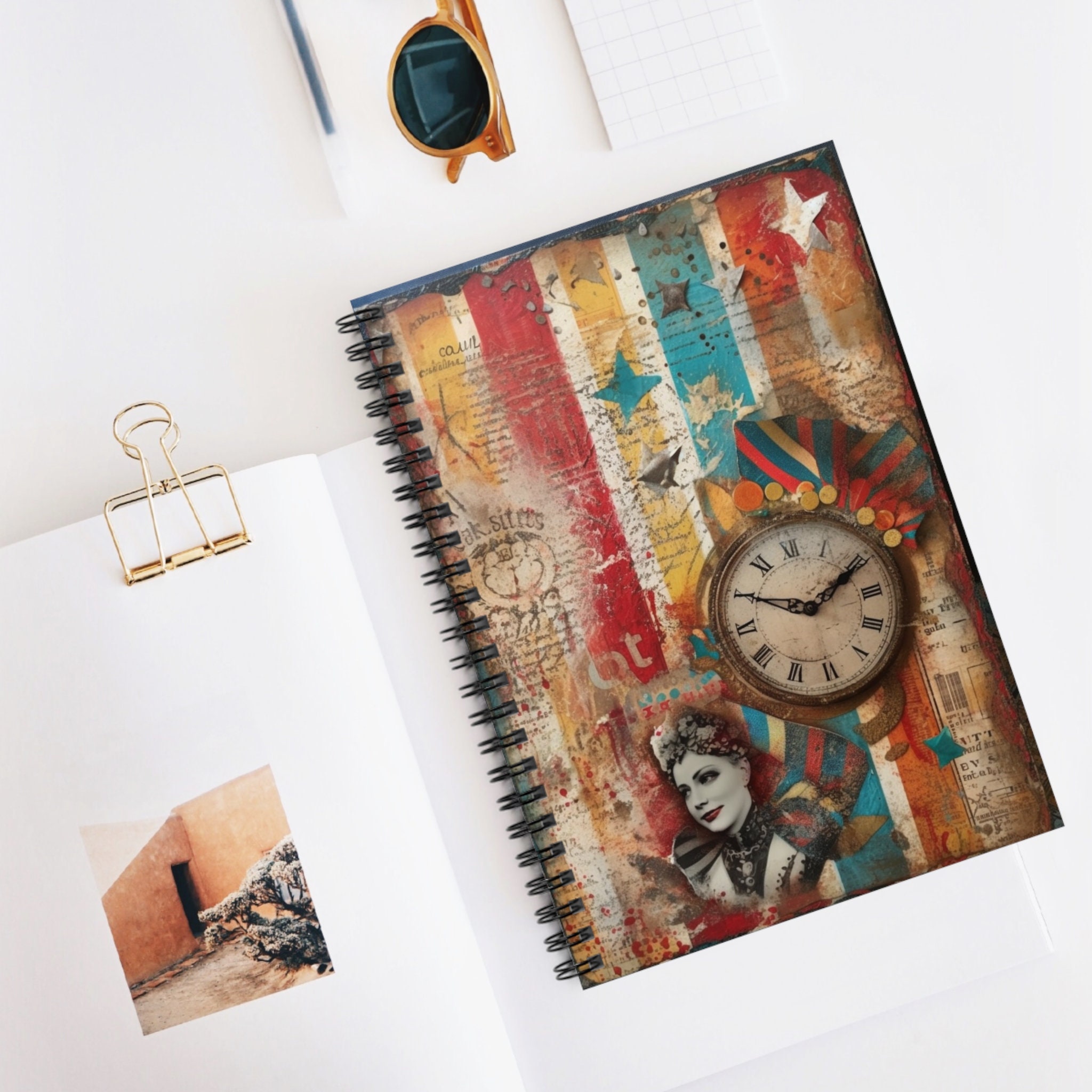 Creepy Carnival Circus Fantasy Cover Spiral Notebook Ruled Line Reader ...