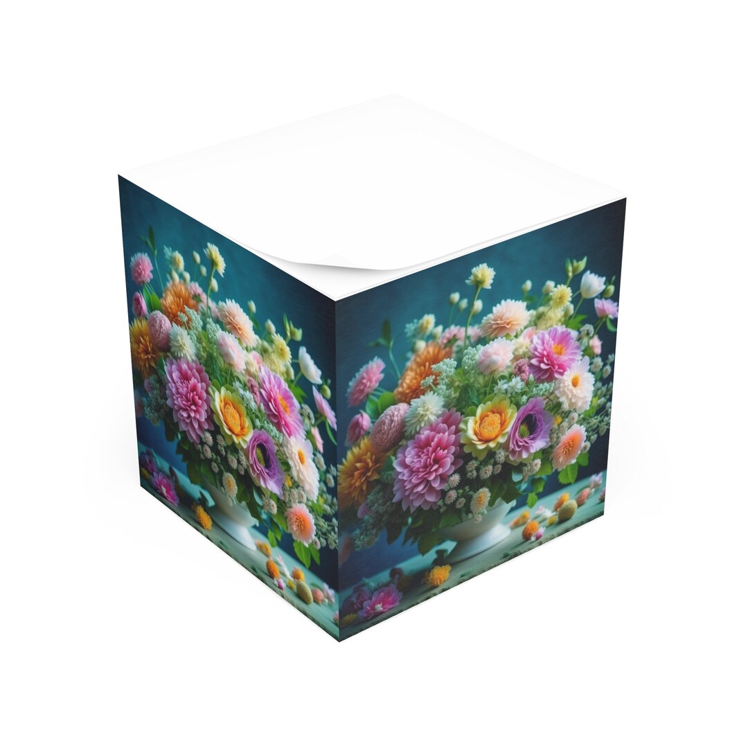 Beautiful Large Flower Bouquet Floral Note Cube for Women - Etsy