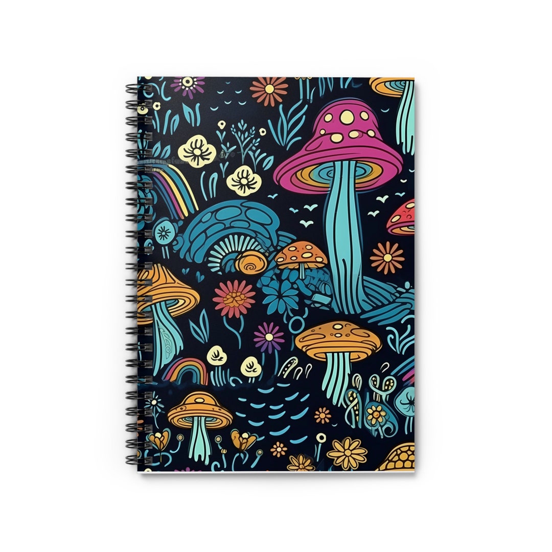 Mushrooms Multi Color 70s Vibe Retro Groovy Hippie Core Reader Reading ...