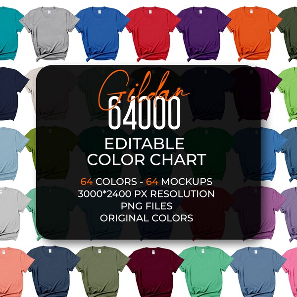 Gildan 64000 Mockup - Etsy
