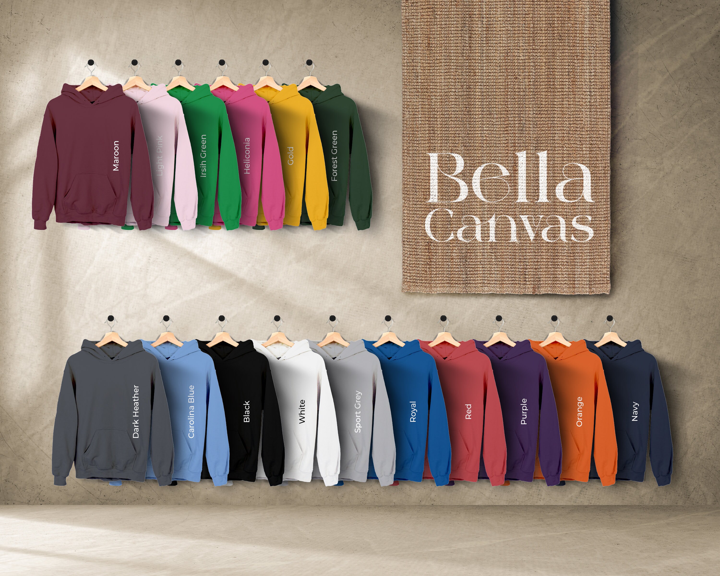 Gildan 18500B New Season Color Chart, Full Editable Files, Heather ...