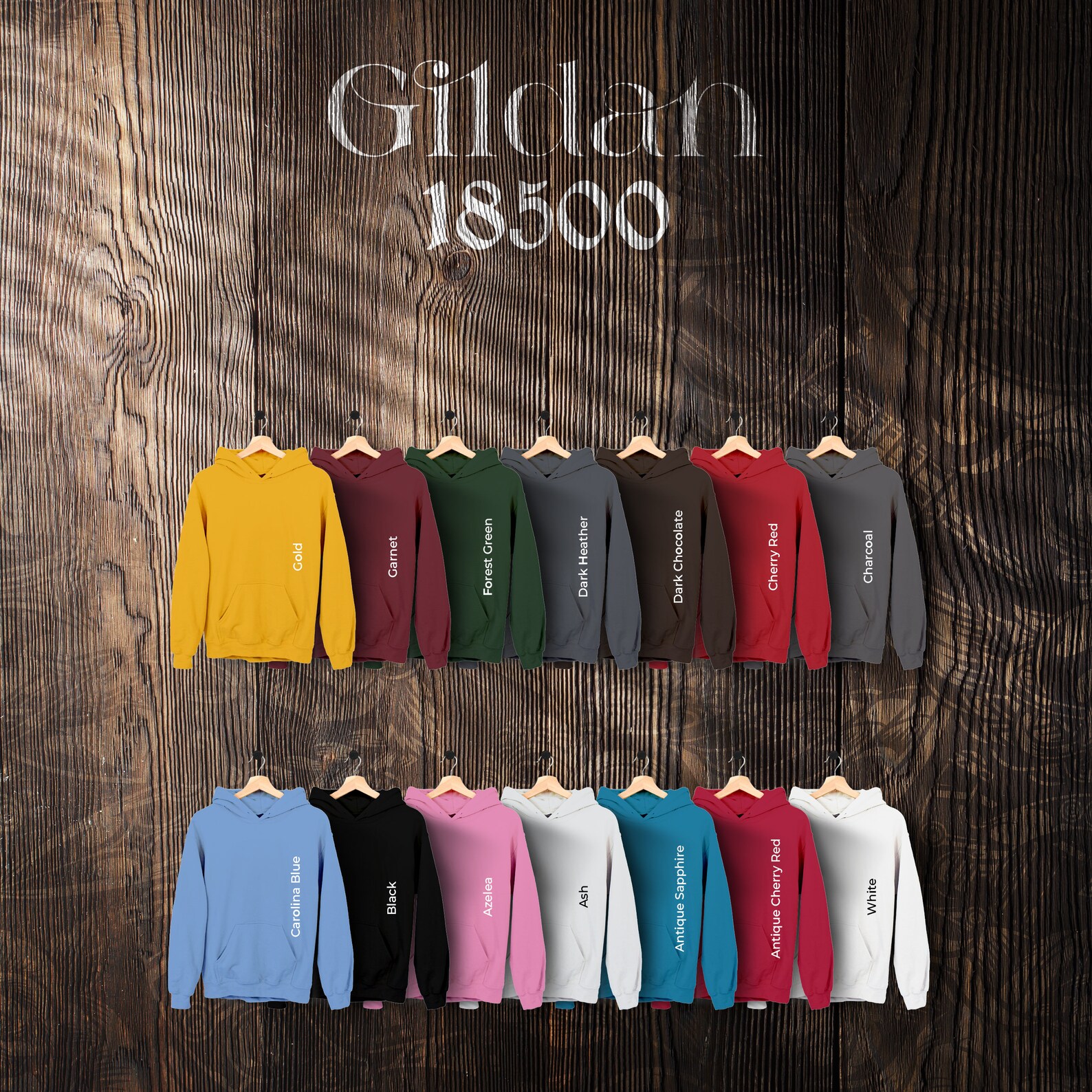 Gildan 18500 Color Chart, Full Editable Files, Heather Mauve Hoodie ...