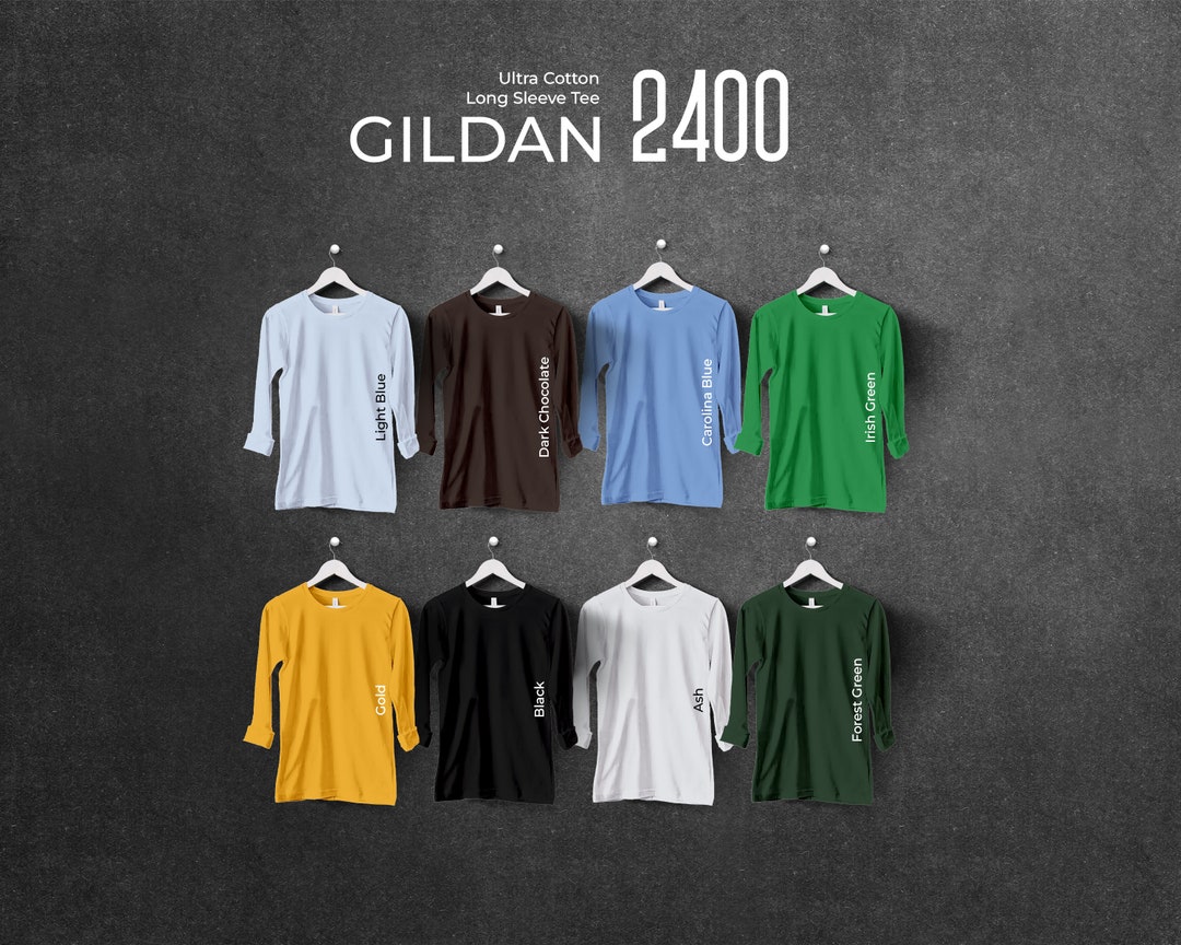 Gildan 2400 Color Chart, Full Editable Files, Tshirt Mockup Chart for ...