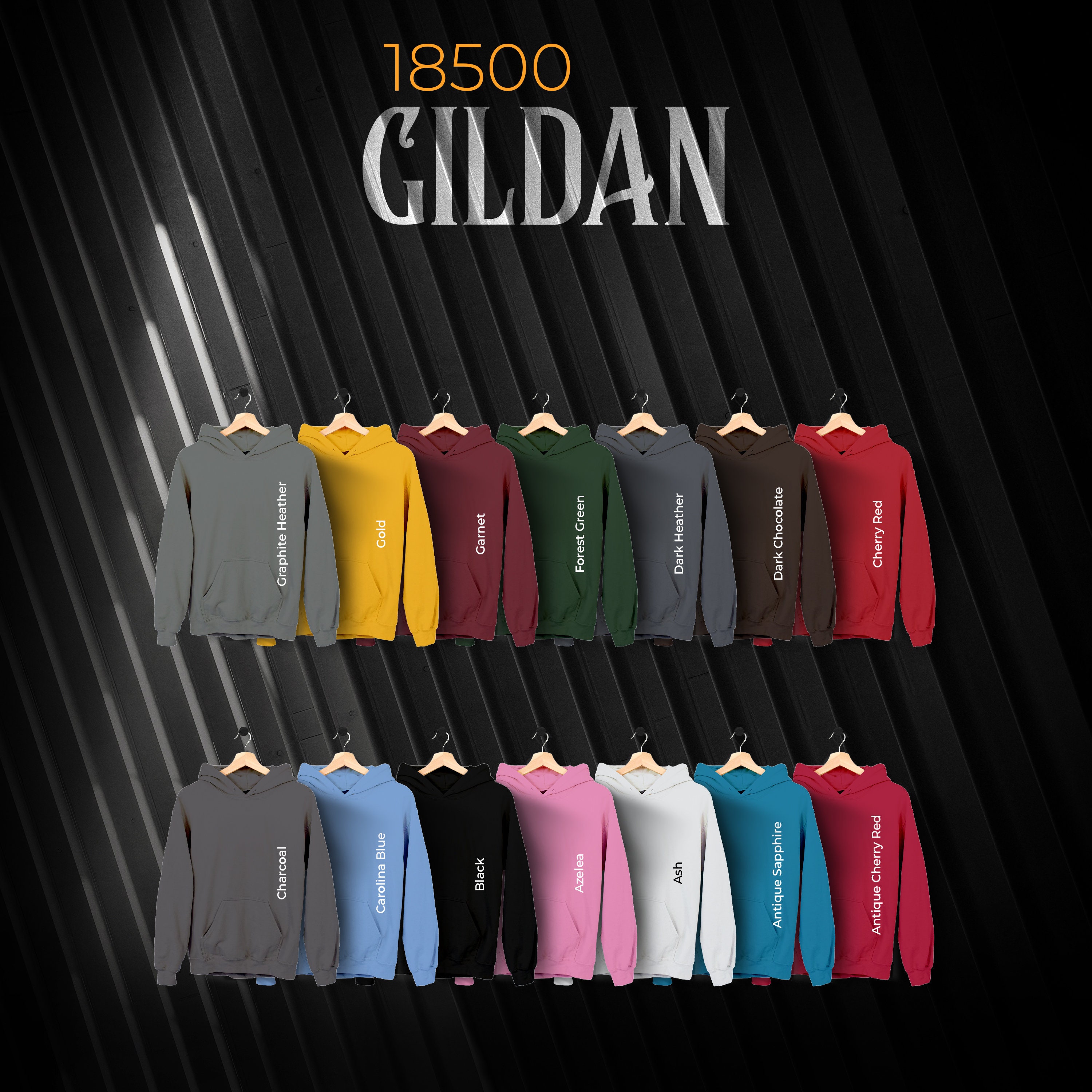 Gildan 18500 Color Chart, Full Editable Files, Heather Mauve Hoodie ...