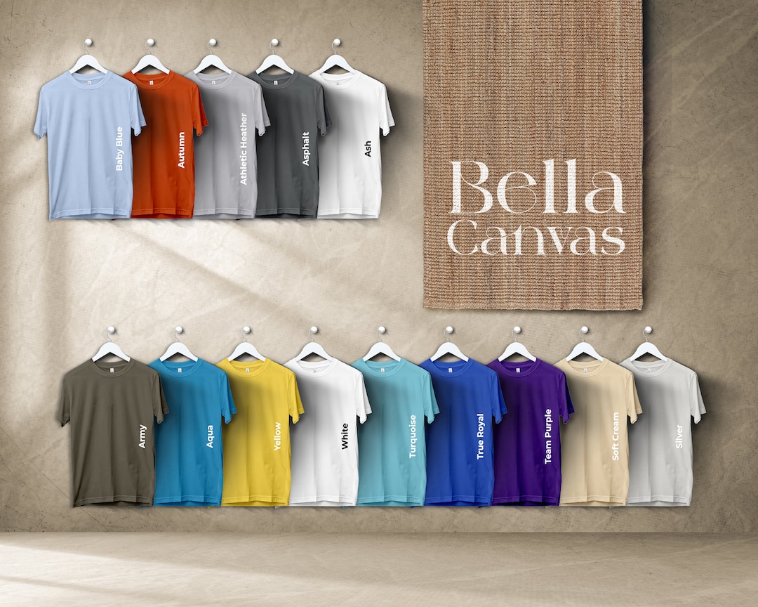 Bella Canvas 3001 Color Chart, Full Editable Files, New Season, T-shirt ...