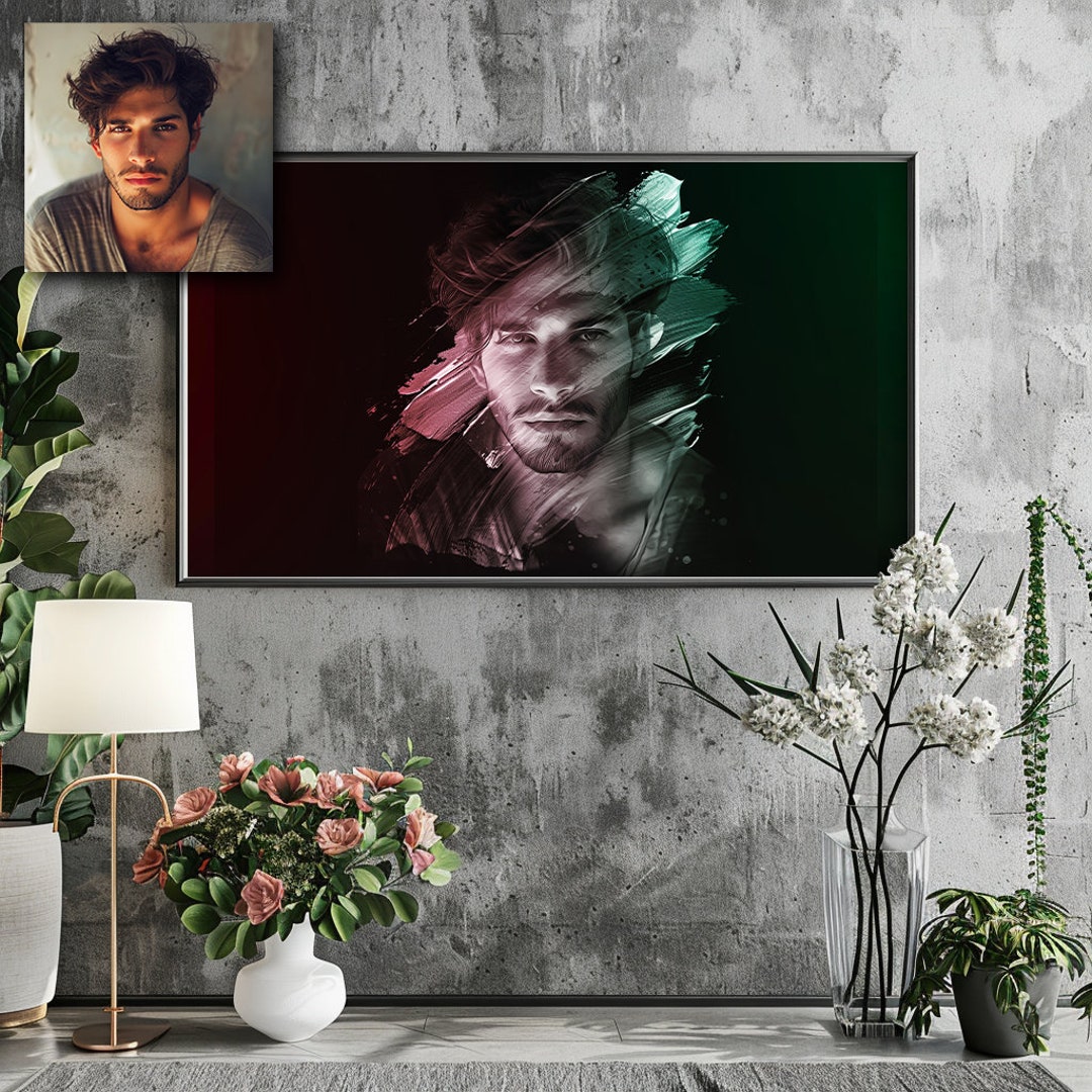 Custom Memorial Portrait - Add a Loved One to the Photo, Digital Oil ...