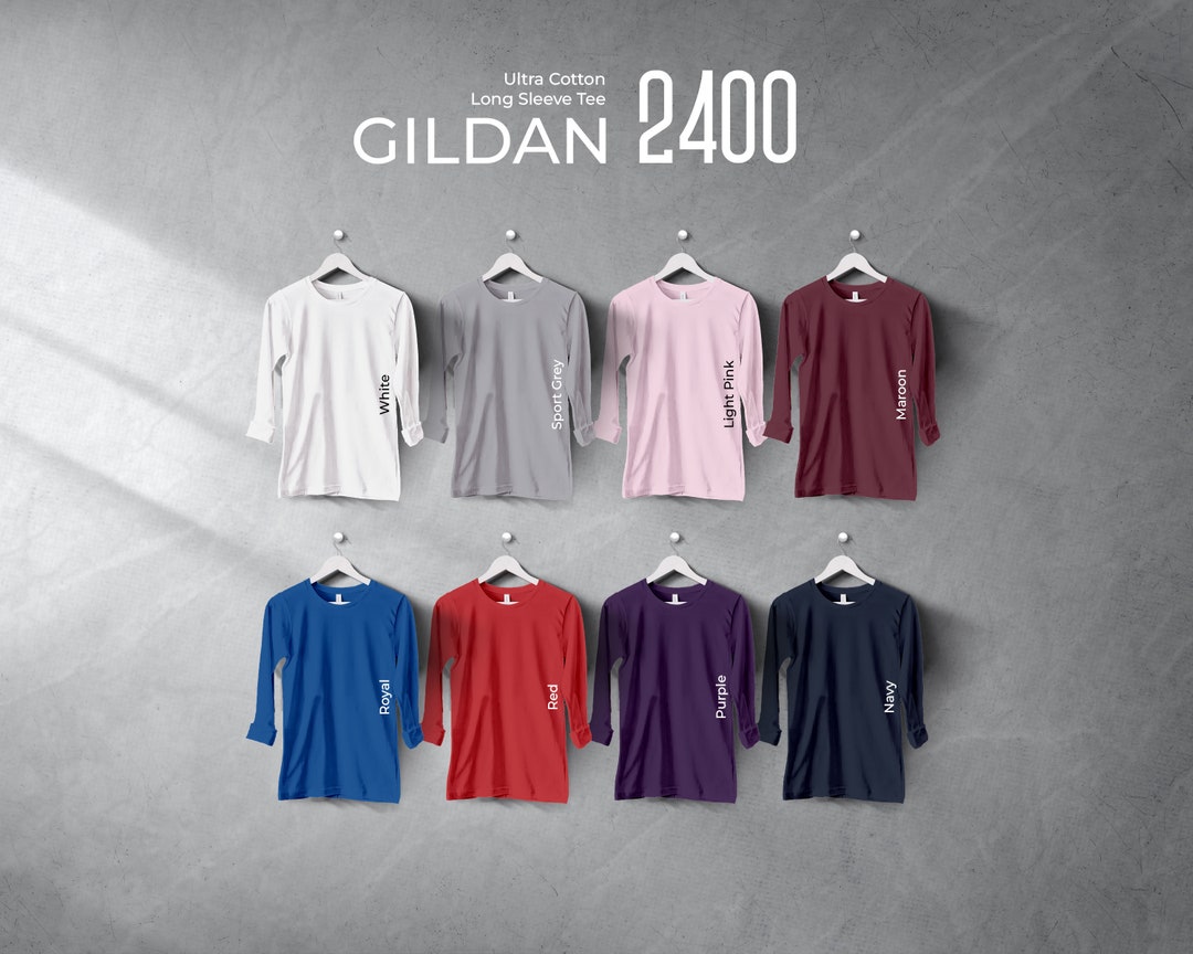 Gildan 2400 Light Effect Color Chart, Full Editable Files, Tshirt ...