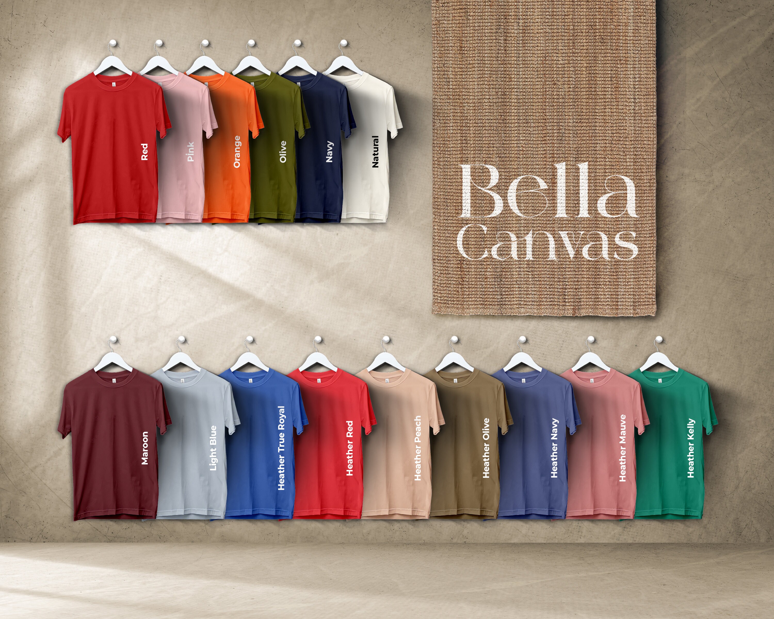 Bella Canvas 3001 Color Chart, Full Editable Files, New Season, T-shirt ...