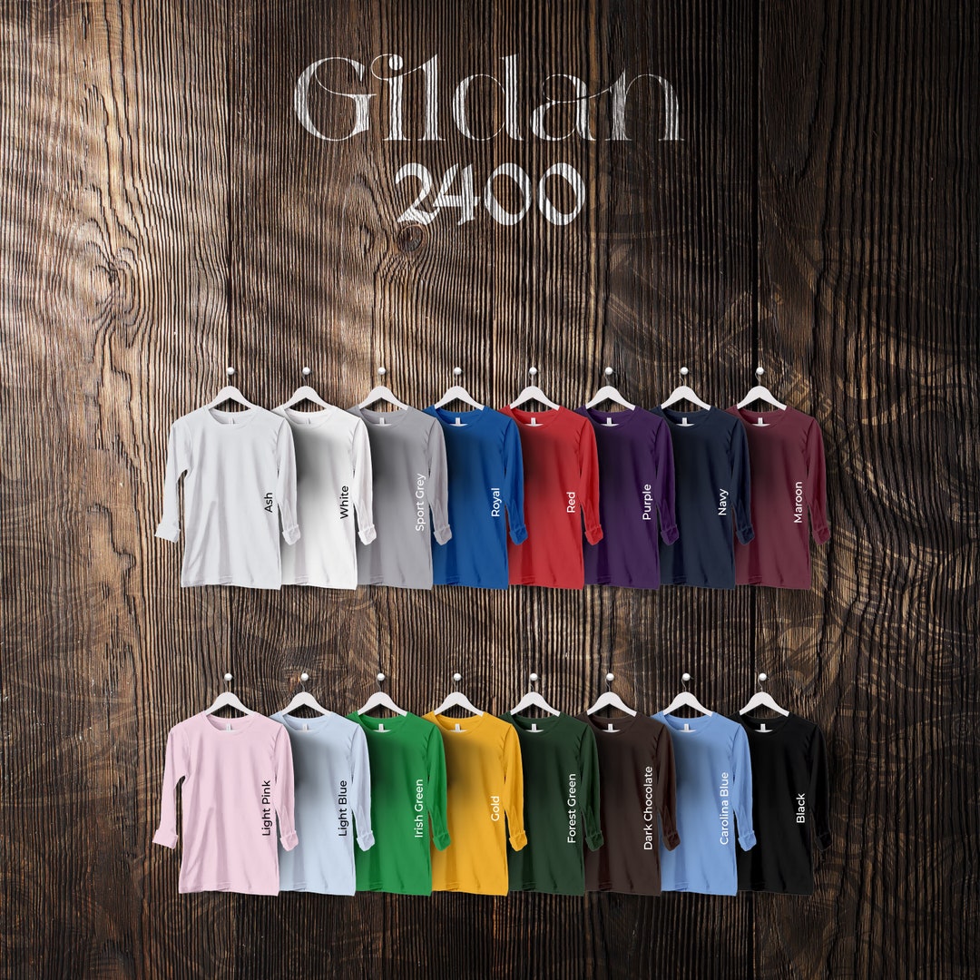Gildan 2400 Wooden Effect Color Chart, Full Editable Files, Tshirt ...