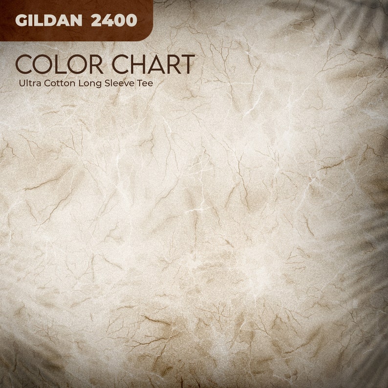 Gildan 2400 Size Chart and Color Chart, Key Features Listing Files ...