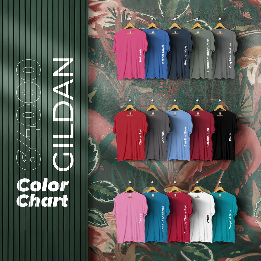 Gildan 64000 Color Chart, Pattern Effect, Full Editable Files, Heather ...